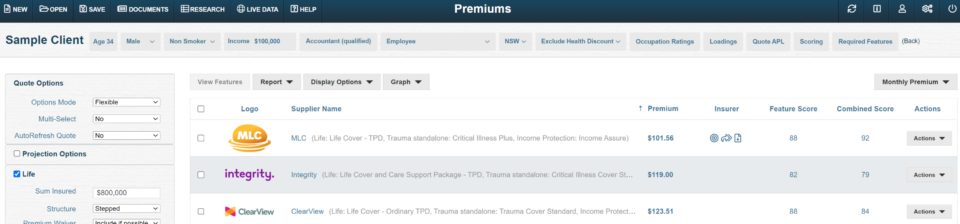 OmniLife - Life Insurance Premium Comparison Software