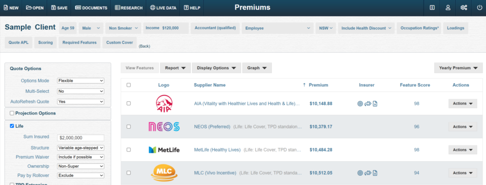 OmniLife - Life Insurance Premium Comparison Software